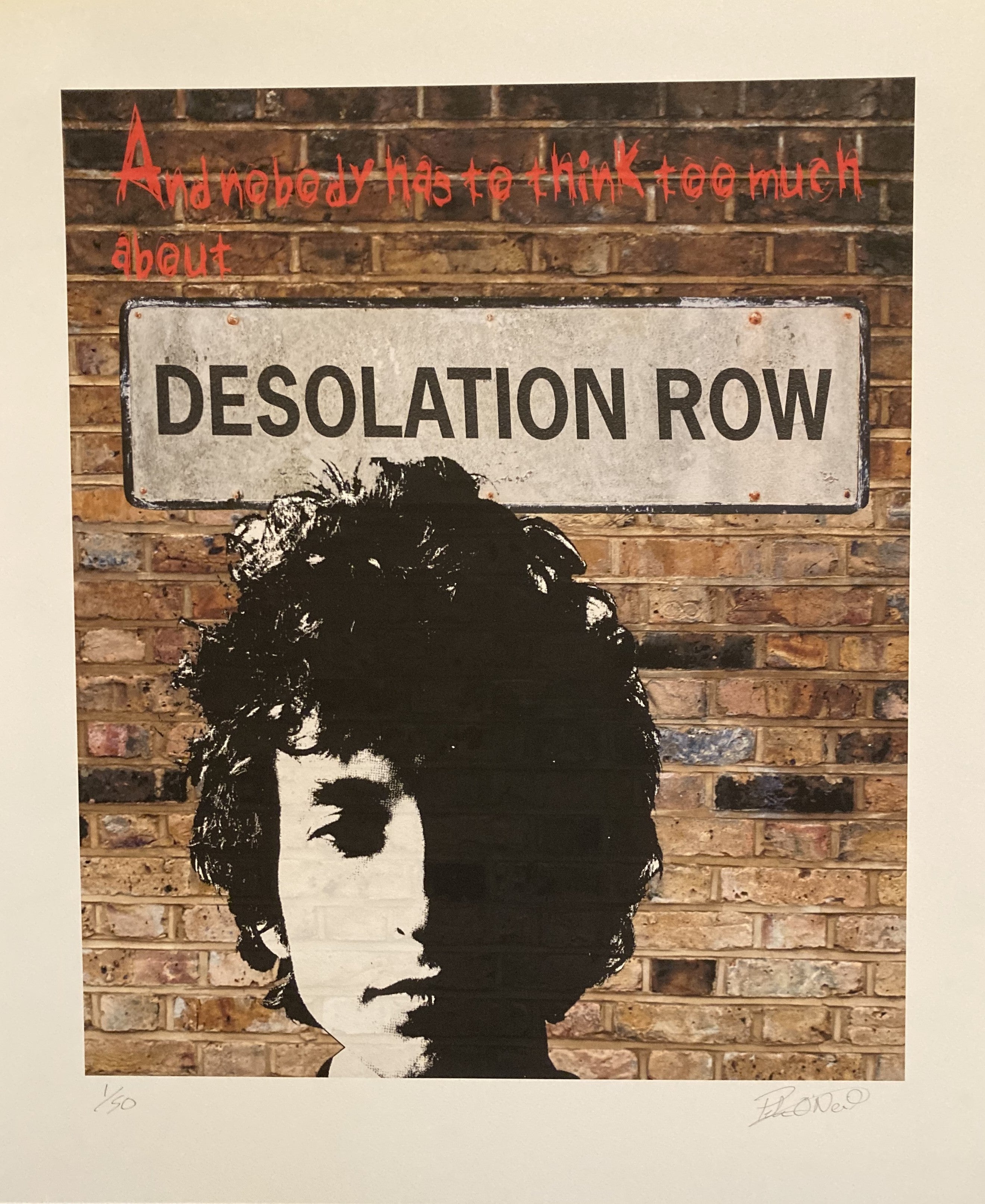 Bob Dylan original poster print - Desolation Row Signed and numbered b ...