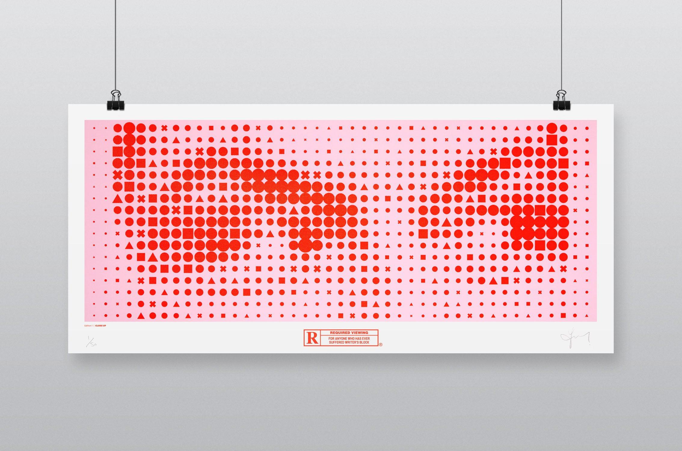 The Shining original Screen print poster - Signed Fluro Red & Pink lim ...