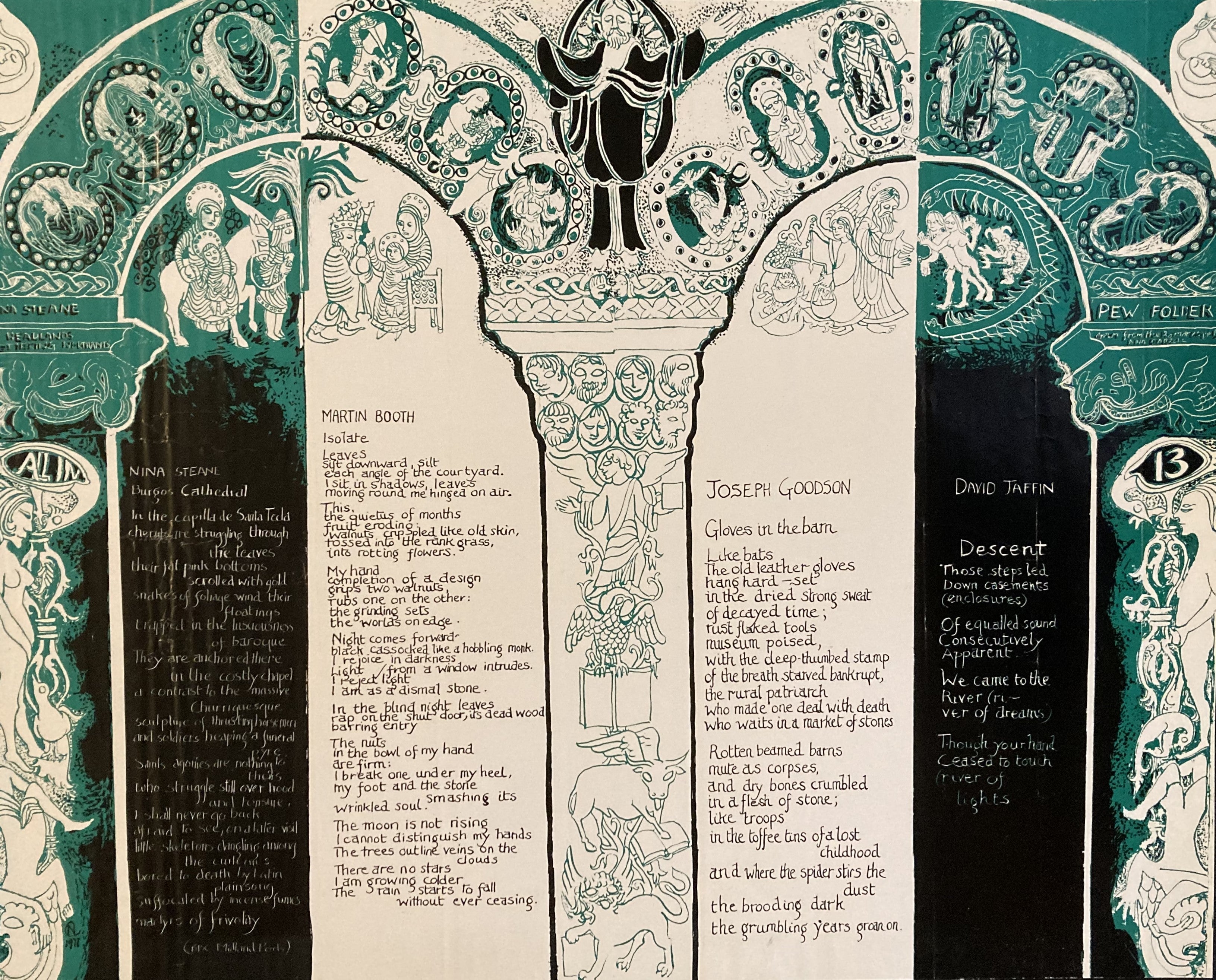 Vintage original poetry poster - Poems by Nina Steane - Martin Booth ...